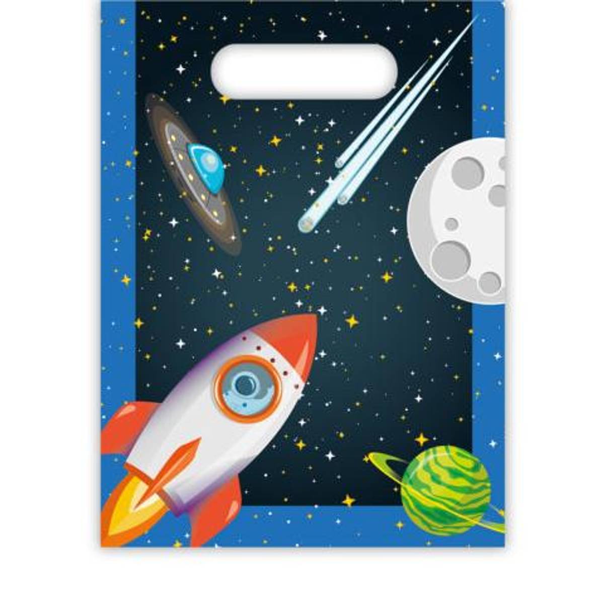 Rakett, Rocket Space, Godtposer, 6 stk - Surpriseworld.no